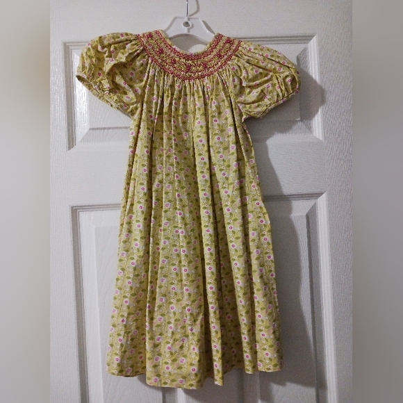 Fancy Threads | Dresses | Fancy Threads Girls 4t Green And Pink Floral ...